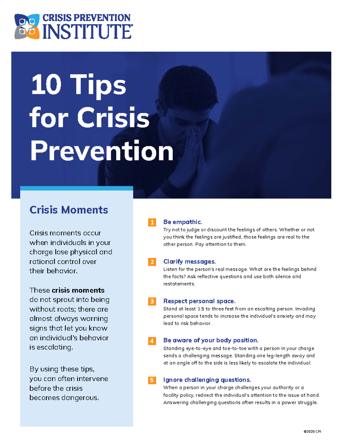 10 Tips for Crisis Prevention - 10 Tips for Crisis Prevention Crisis ...