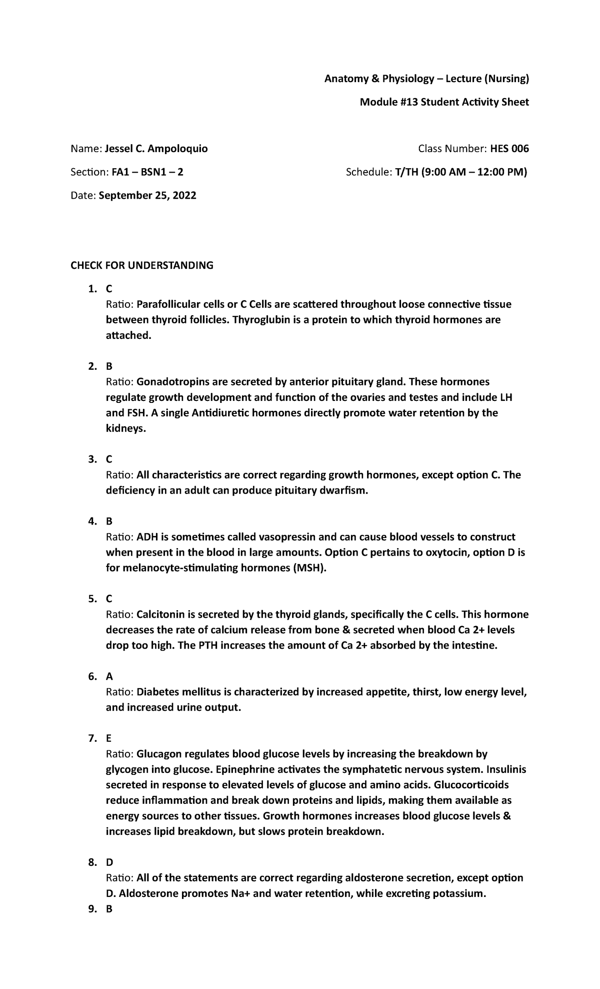 Anaphy 13 - to help :)) - Anatomy & Physiology – Lecture (Nursing ...