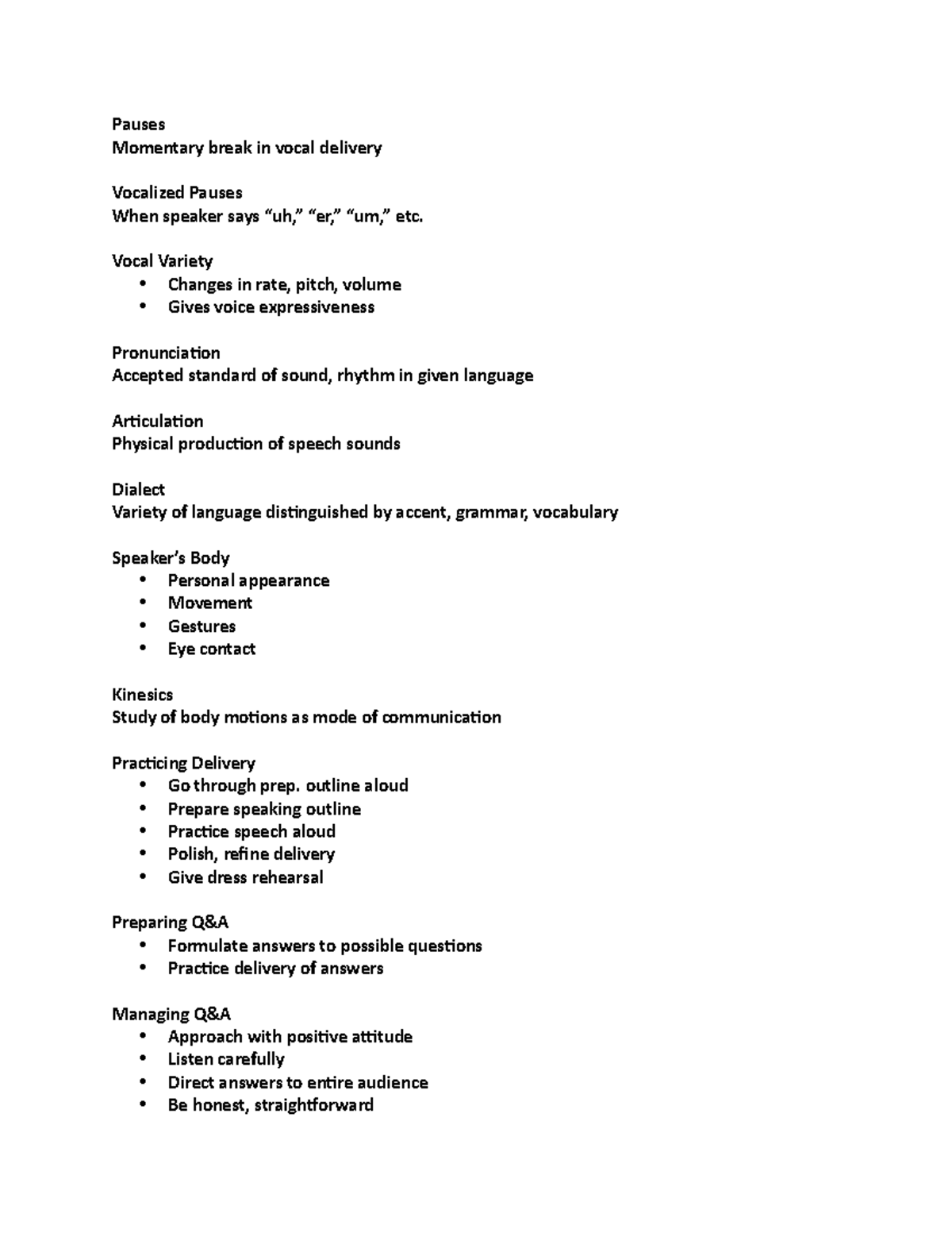 Ch. 13 (COMM 211) Part 2 - Professor: Shawndee Fluker - Pauses ...