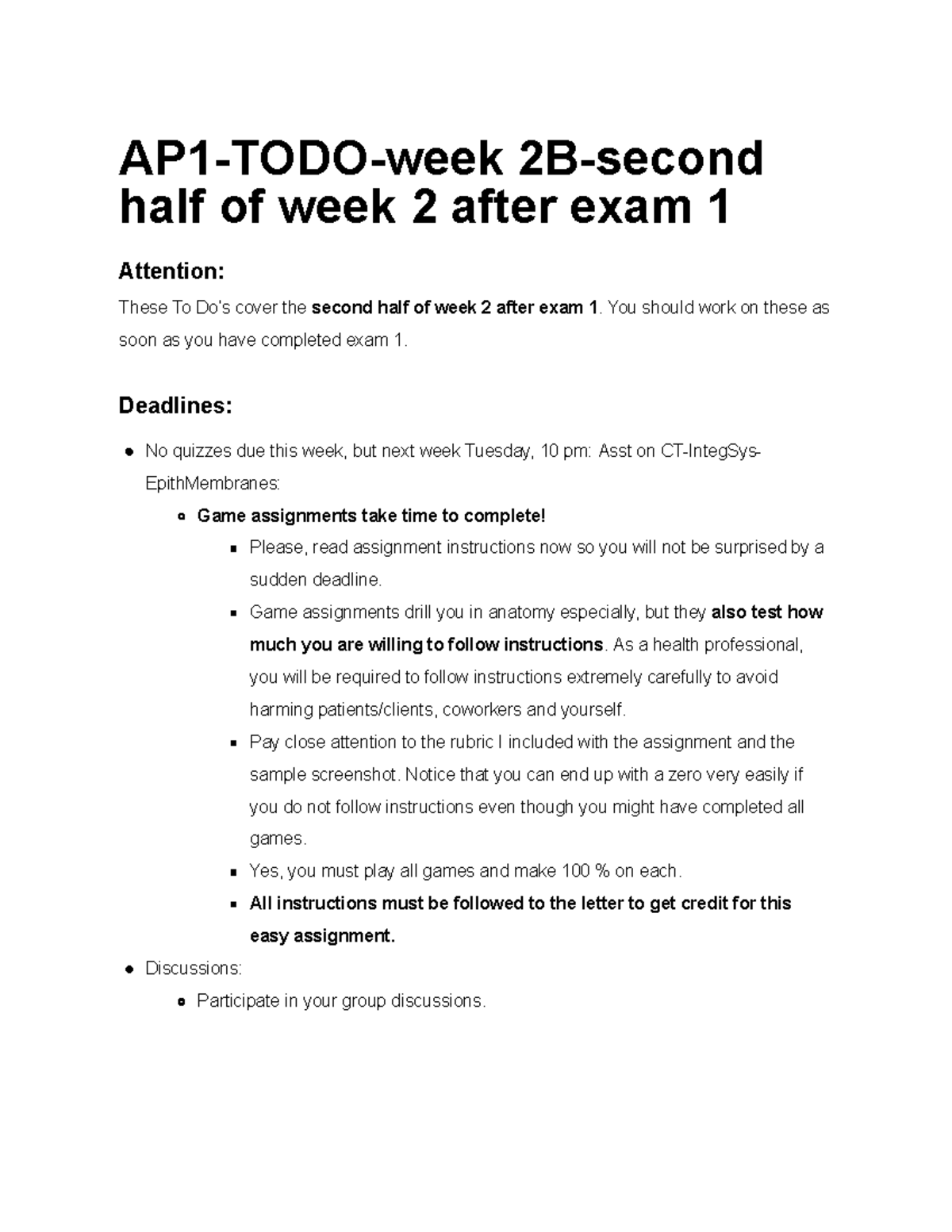 Week2 - This describes what needs to be done in week 2 - AP1-TODO-week ...