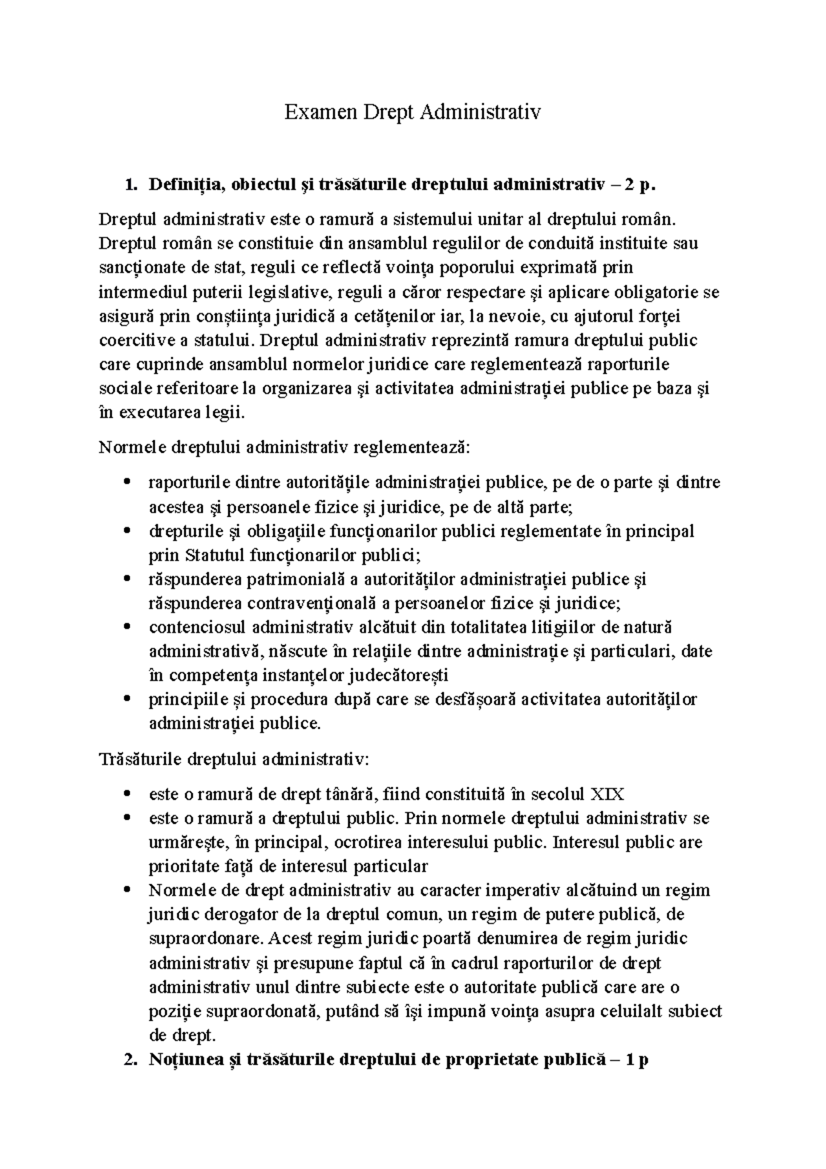 Examen Drept Administrativ - Examen Drept Administrativ Definiția ...