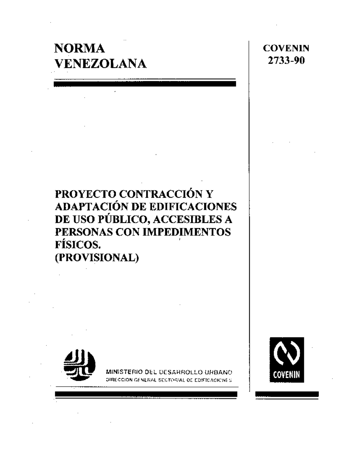 Covenin 2733 1990 Proyecto construccion y adaptacion de edificaciones ...