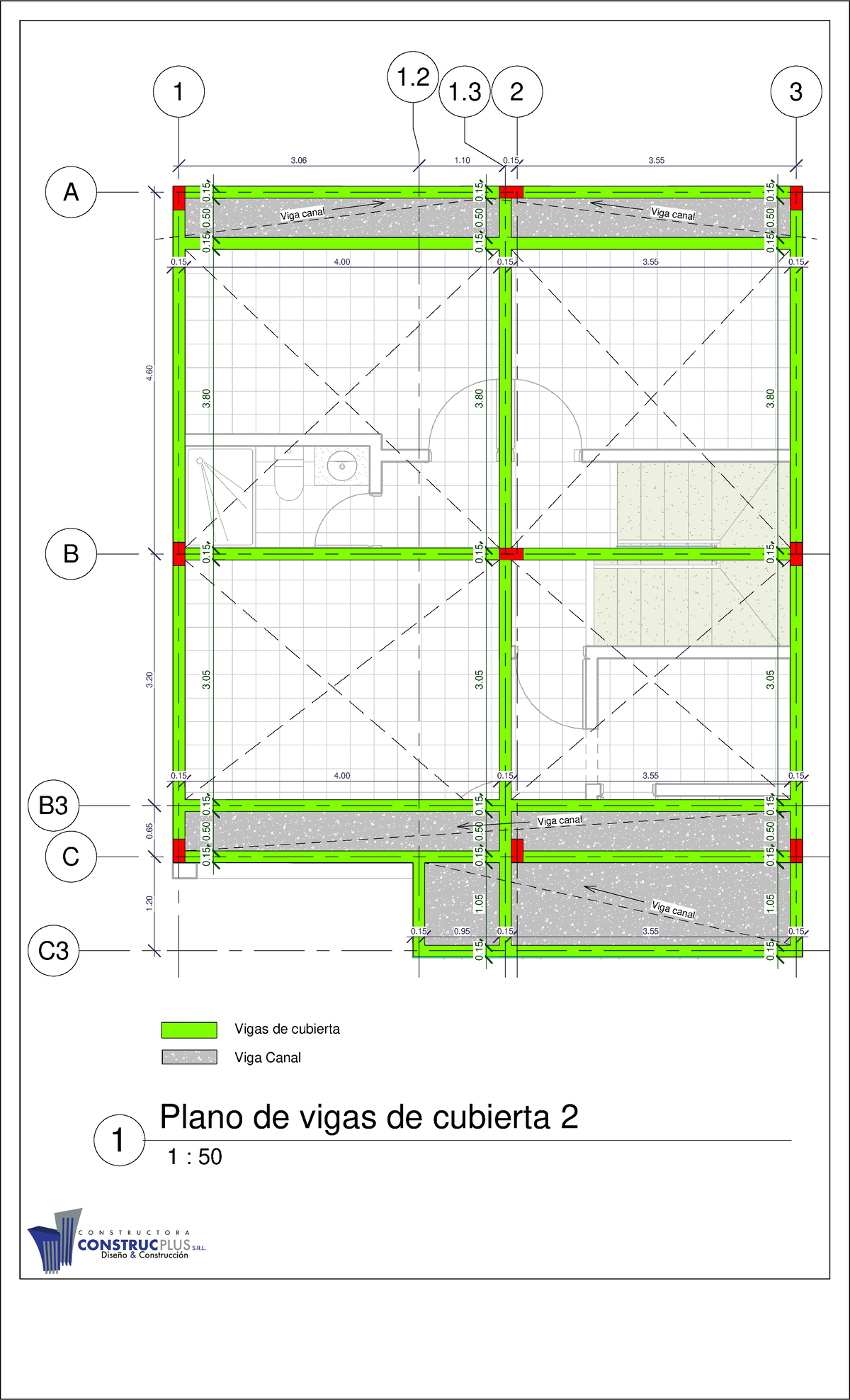 Plano de Vigas de Cubierta-1 - A B Vigas de cubierta 0 Viga canal Viga ...