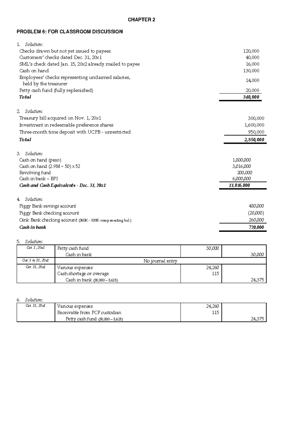 Classroom Discussions ( Solution-C2&C3) - CHAPTER 2 PROBLEM 6: FOR CLASSROOM DISCUSSION 1 ...