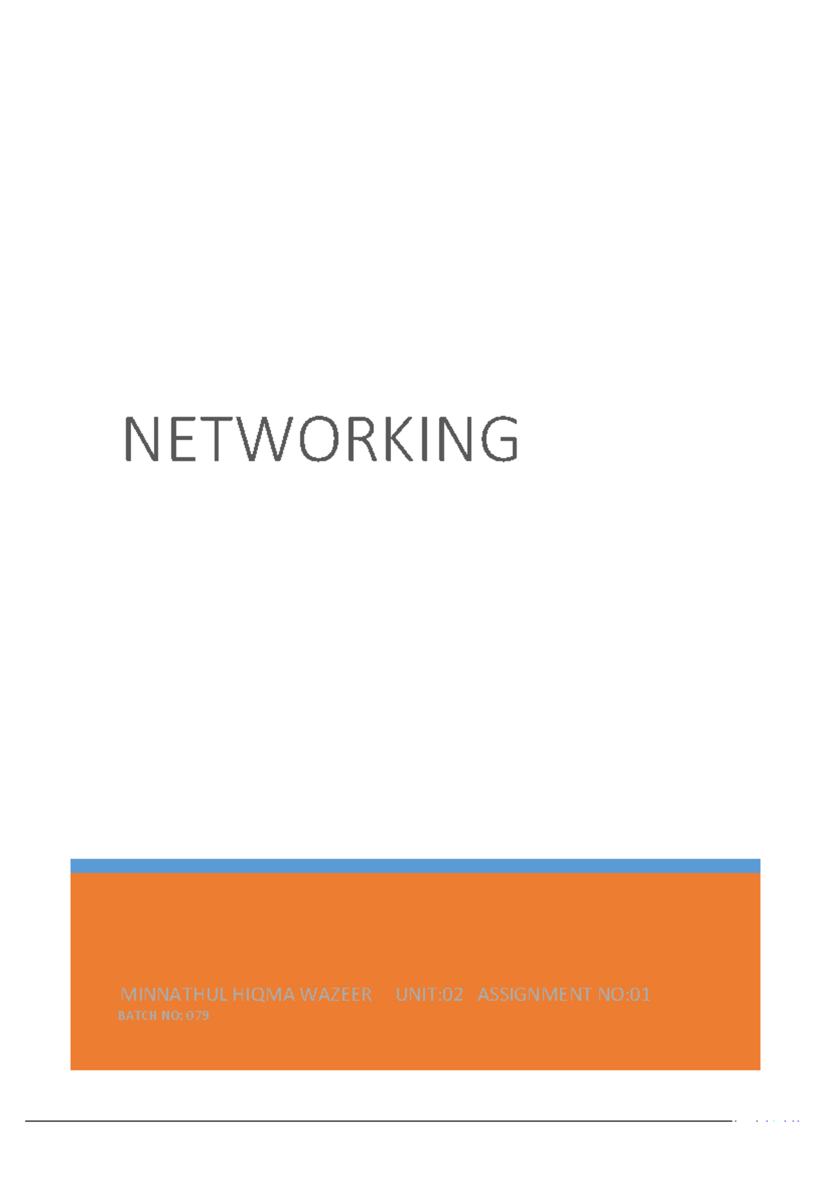 Networking Assignment Compress Minnathul Hiqma Wazeer Unit02 Assignment No Batch No 079