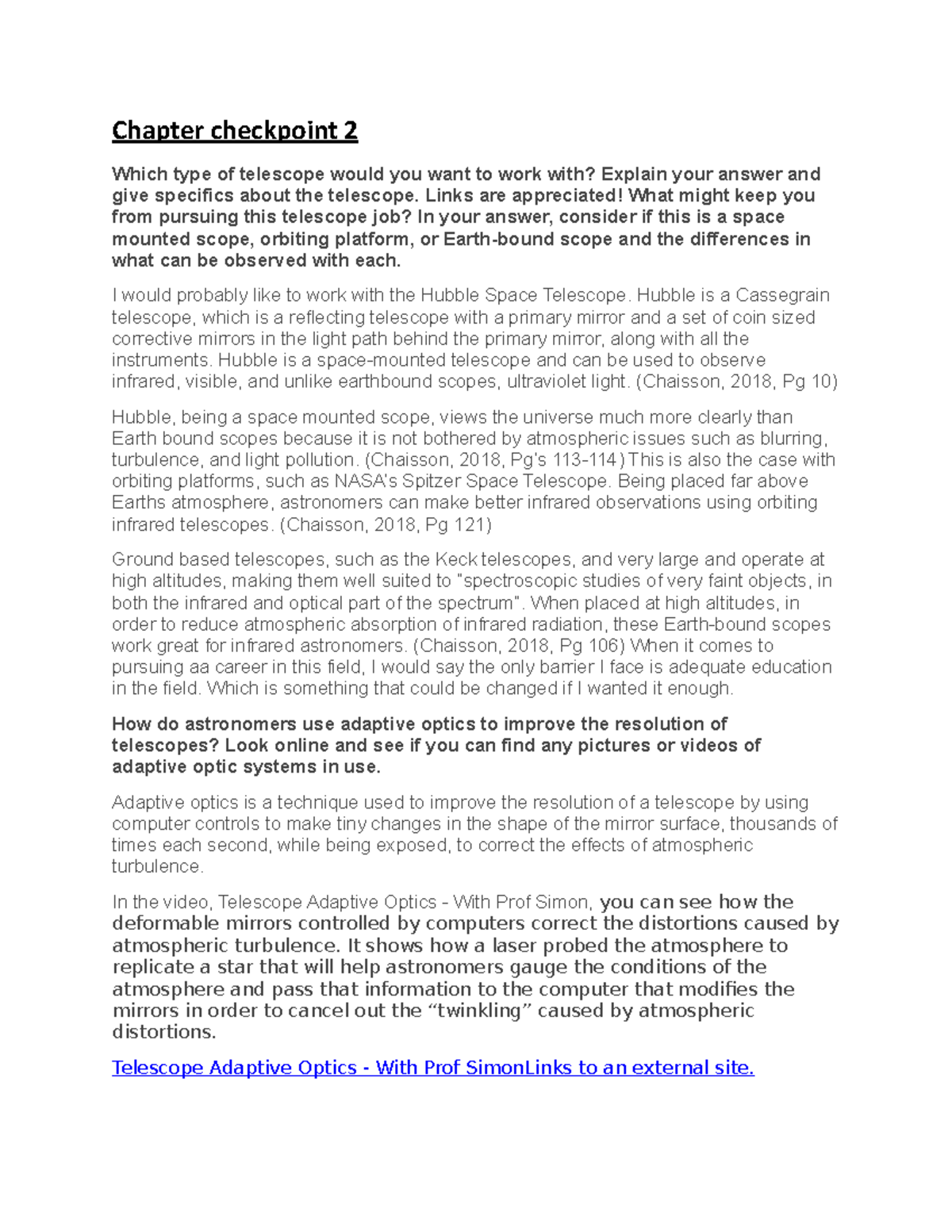 Chapter checkpoint 2 - Links are appreciated! What might keep you from ...