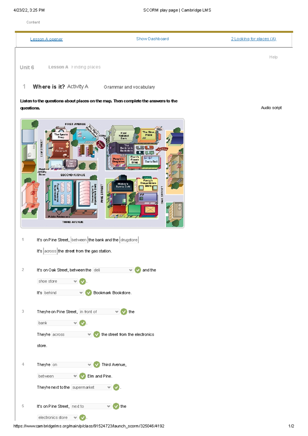 Workbook-06 - Cambrige - Lesson A opener Show Dashboard 2 Looking for ...