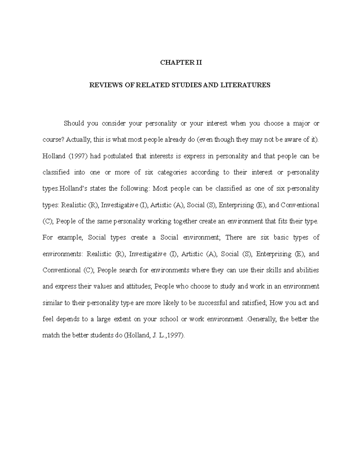 Reviews OF Related Studies AND Literatures - CHAPTER II REVIEWS OF ...