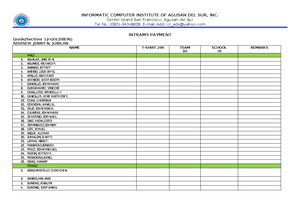 English CLUB - For guide - INFORMATIC COMPUTER INSTITUTE OF AGUSAN DEL ...
