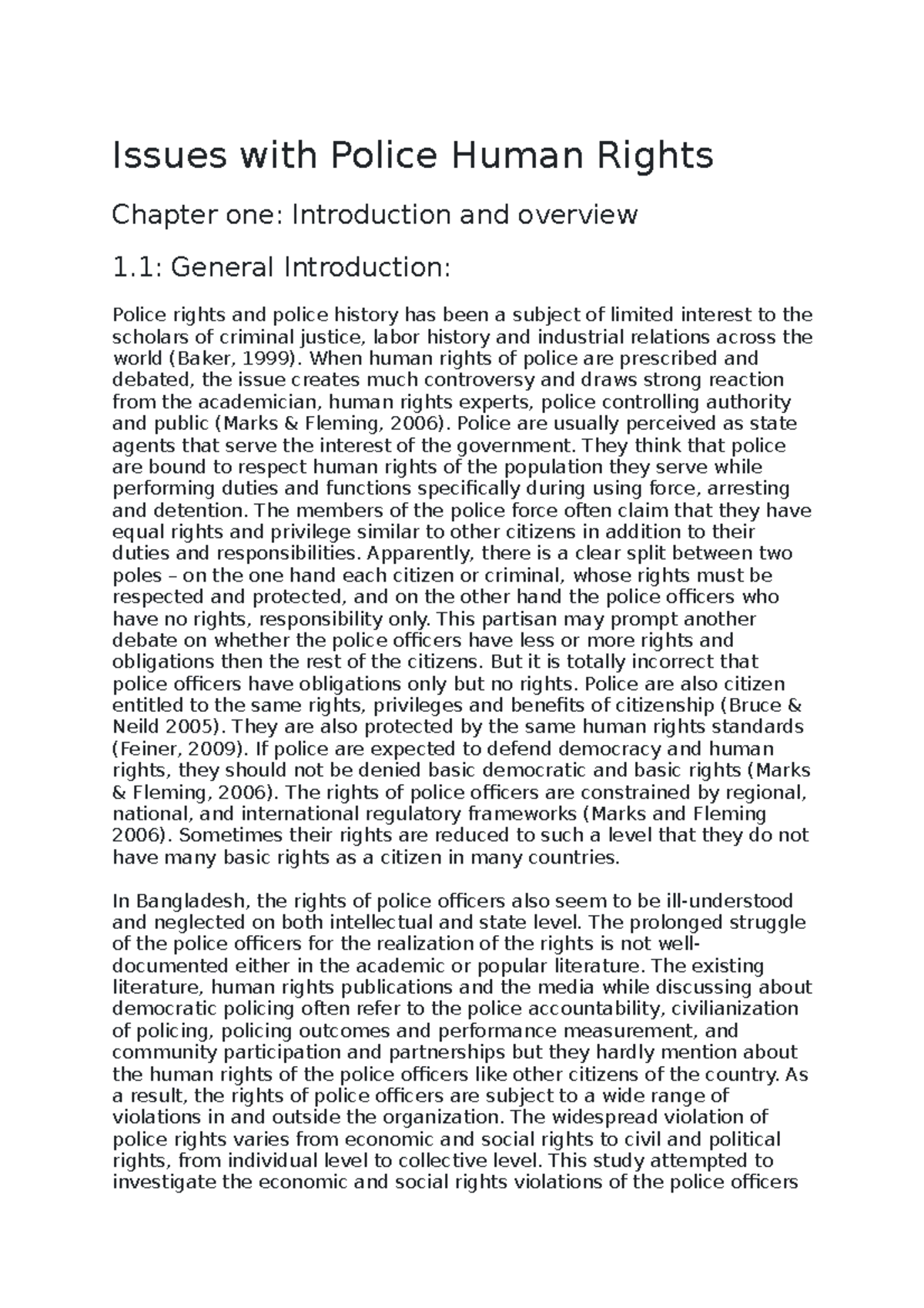 Issues with Police Human Rights - Issues with Police Human Rights ...