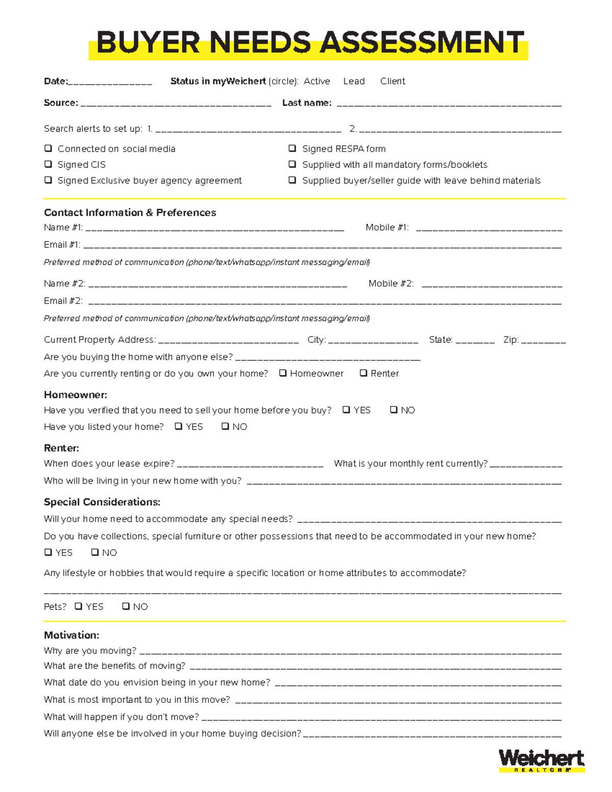 Buyer Needs Assessment Worksheet PDF - BUS 01 - NCC - Studocu