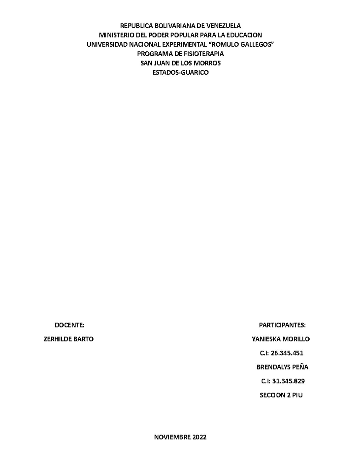 Republica Bolivariana DE Venezuela Ministerio DEL Poder Popular PARA LA ...
