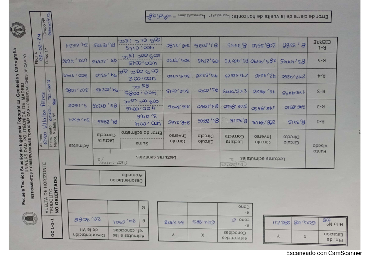 Calculo acimutes - Topografía Y Geomática - Studocu