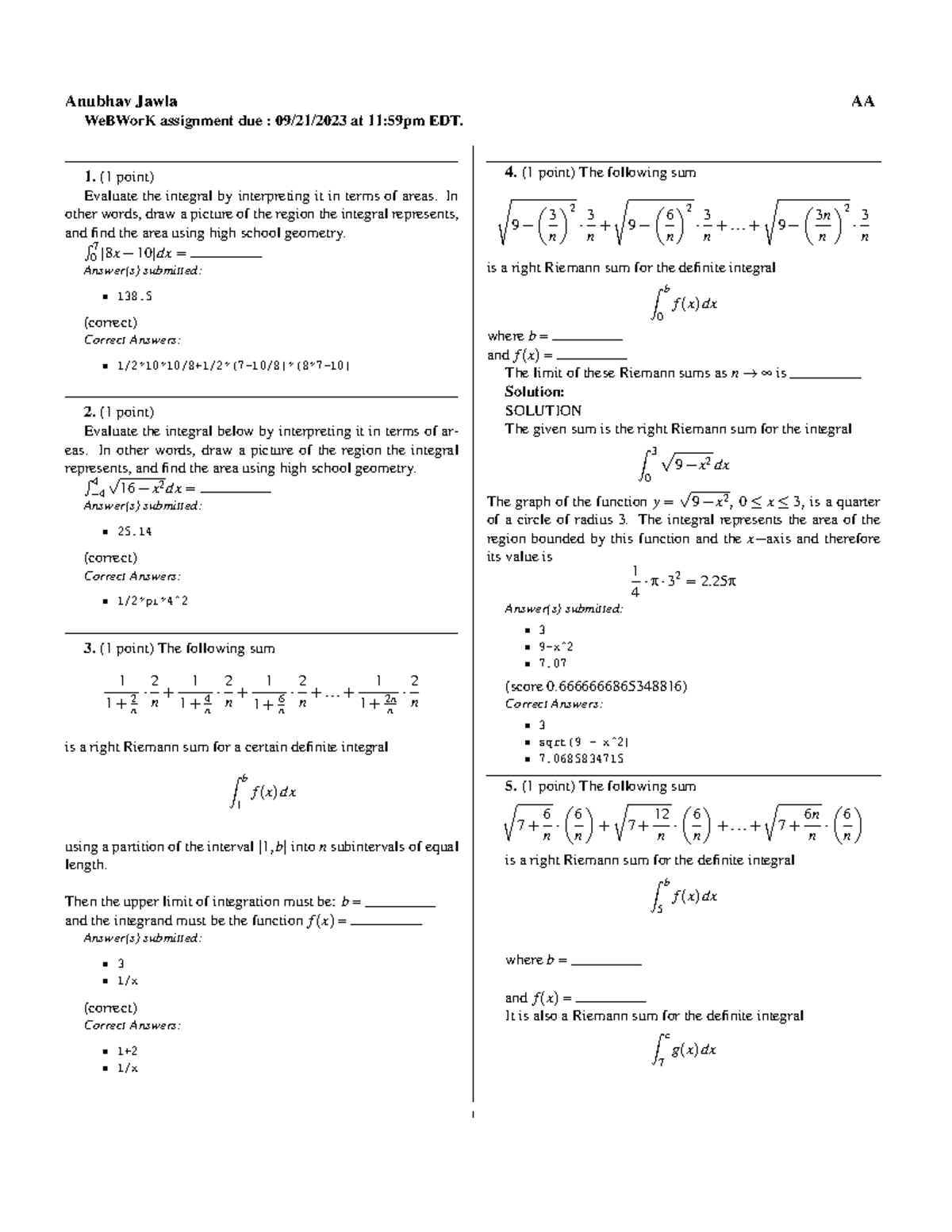MATH 205 Fall 2023 - first course after beginning th sem - Anubhav ...