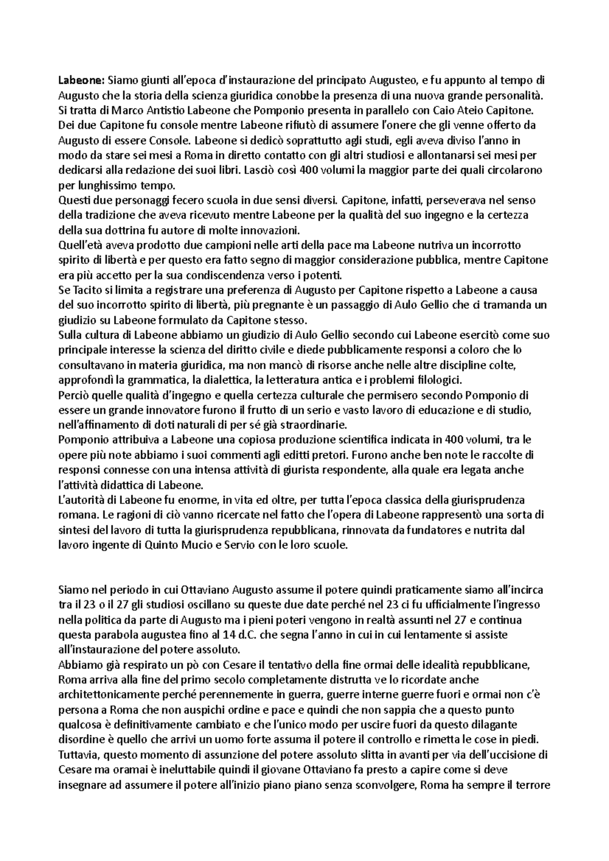 Labeone e i Pithanà - Labeone: Siamo giunti all’epoca d’instaurazione ...