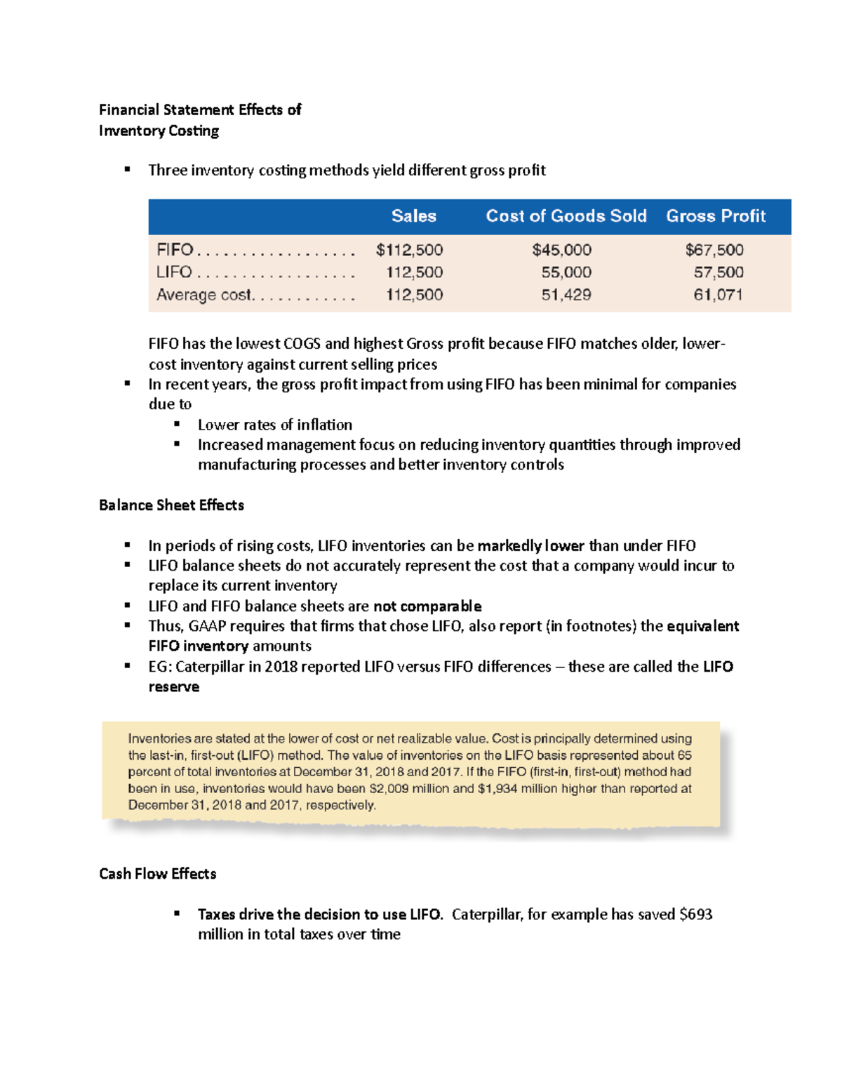Financial Statement Effects of - Financial Statement Effects of ...