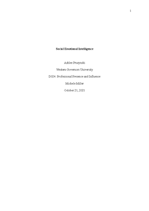 D024 AIM2 Reflection Paper - Establishing Professional Presence to ...