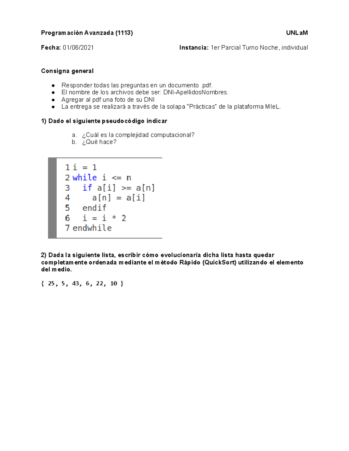 Primer-Parcial-TN - Primer examen parcial del año 2021 - Programación ...