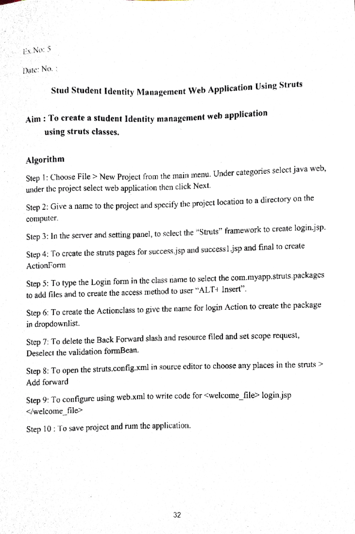 5.Student identity management using struct. pdf - Ex No: 5 Date: No. Stud student Identity - Studocu
