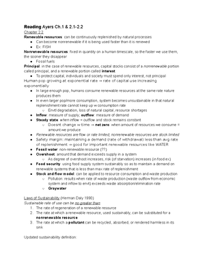 Sustainability Week 13 - Reading Ch. 14-14. Reading Ch. 13-13. 13 ...