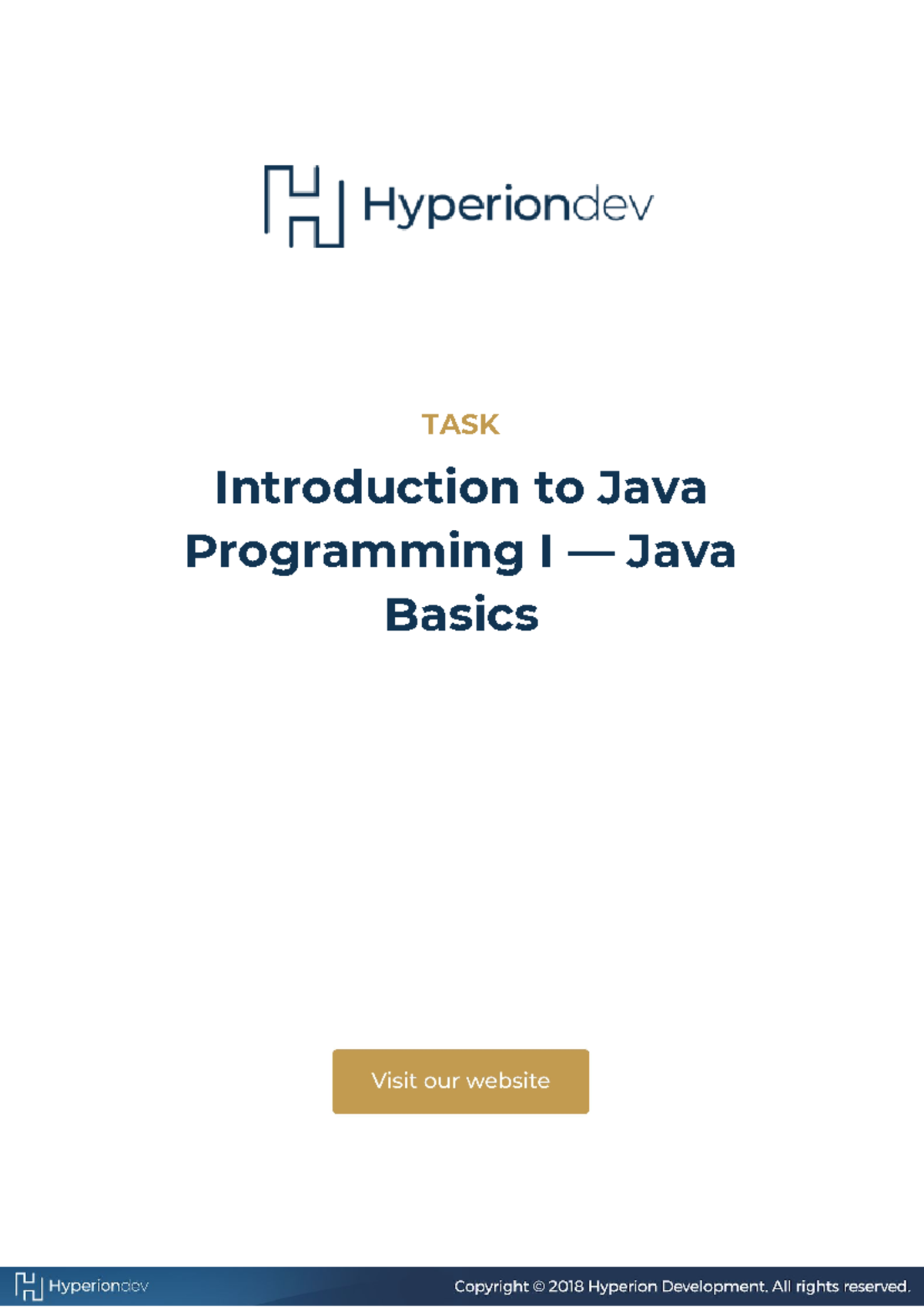 SE L2T02 Introduction to Java Programming I Java Basics - TASK ...