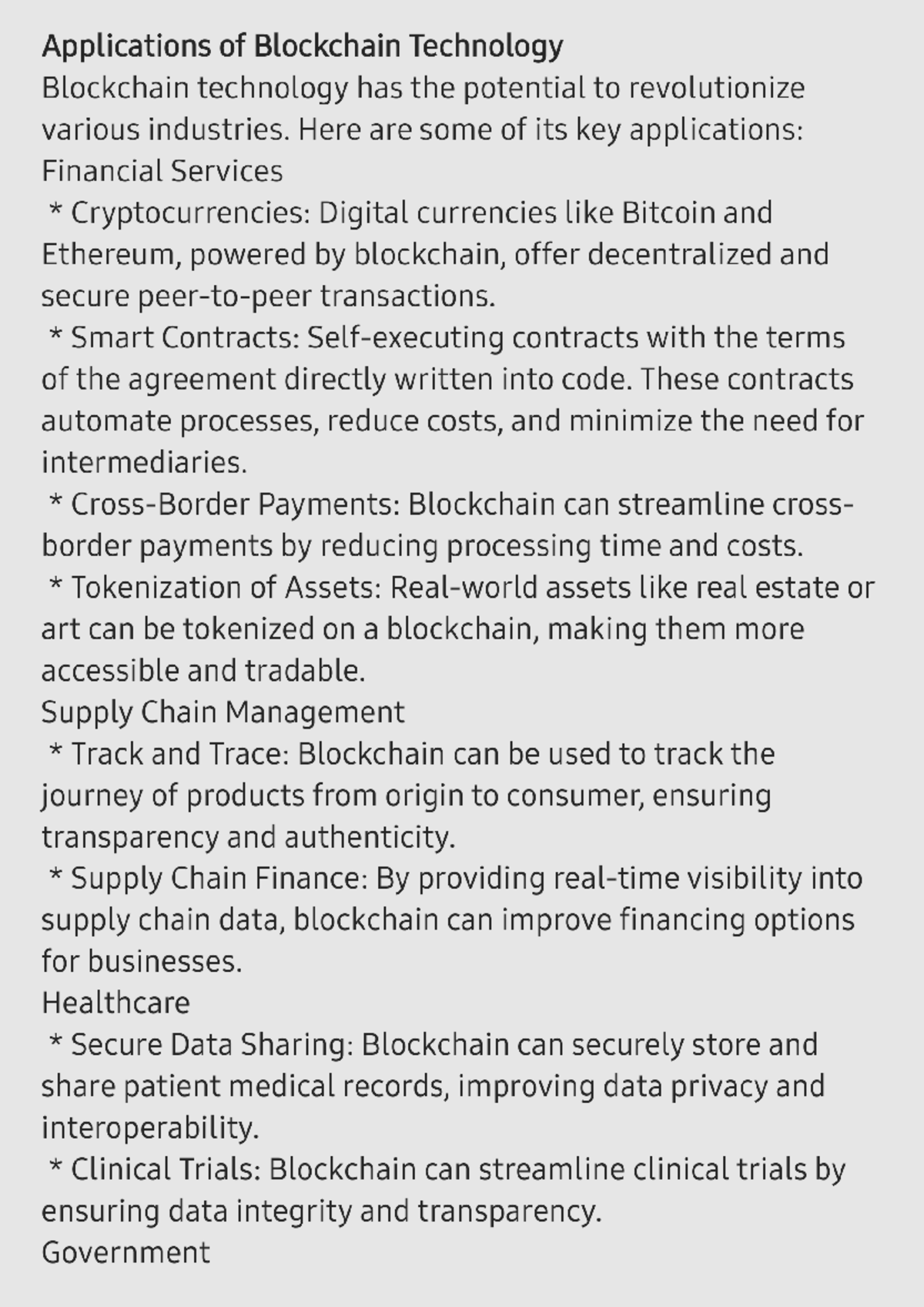 BCT UNIT 1 - Bct unit 1 summary - Applications of Blockchain Technology Blockchain technology ...