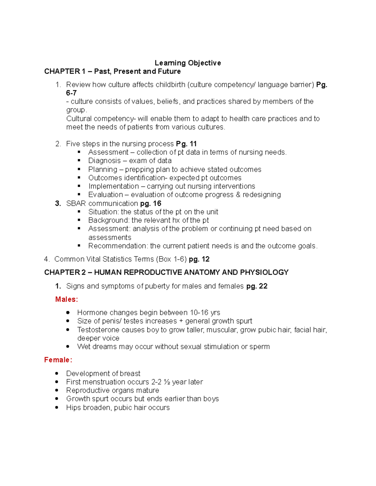 Exam 1 Blueprint Fall 2022 - Learning Objective CHAPTER 1 – Past, Present and Future Review how ...
