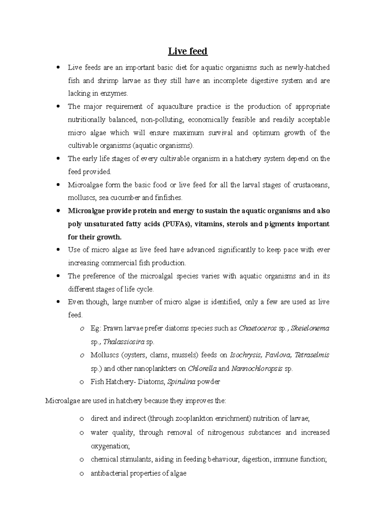 Live feed note - Jerin P Jose, B.Sc. Botany, B.Ed. in Natural Science ...