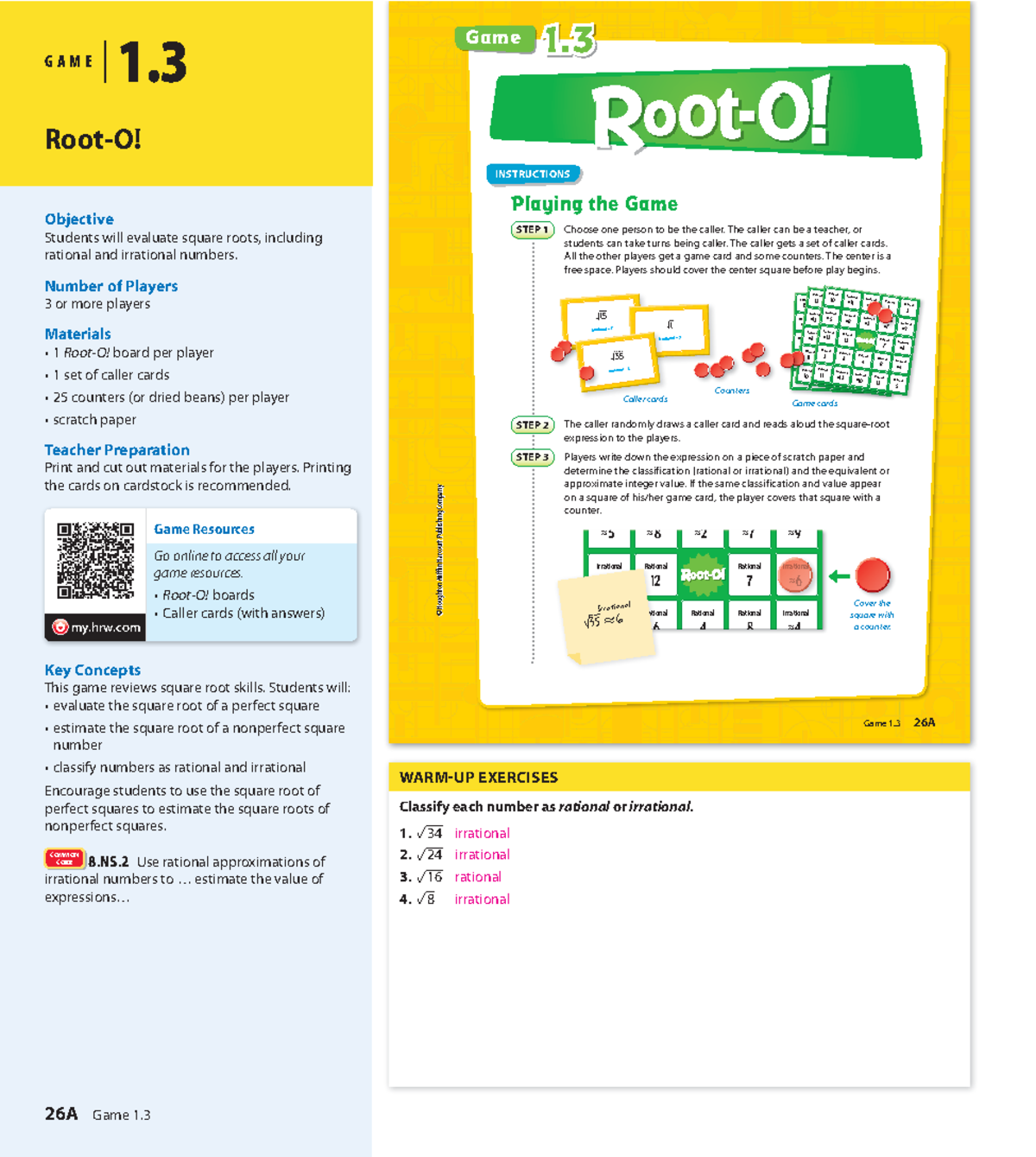 G8 Games Activities TE - Rational 13 Rational 3 Rational 8 Rational 6 ...