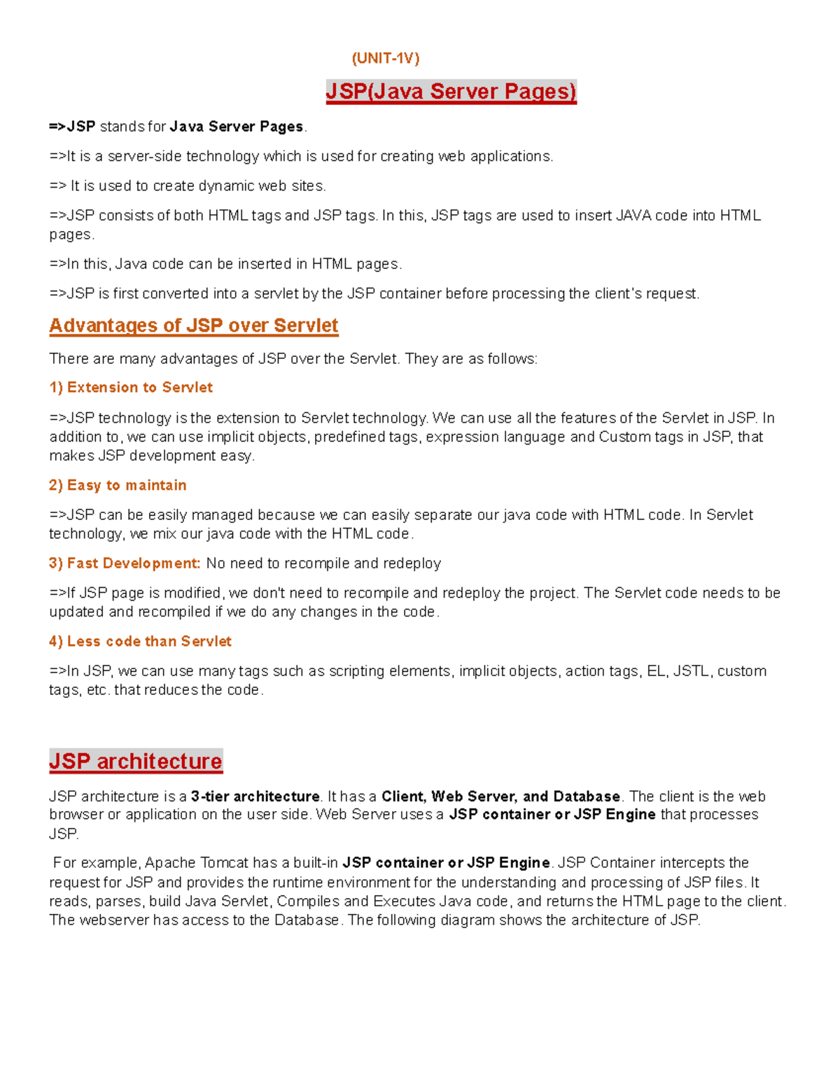 JSPnotespdf 2024 09 12 12 59 08 - (UNIT-1V) JSP(Java Server Pages ...