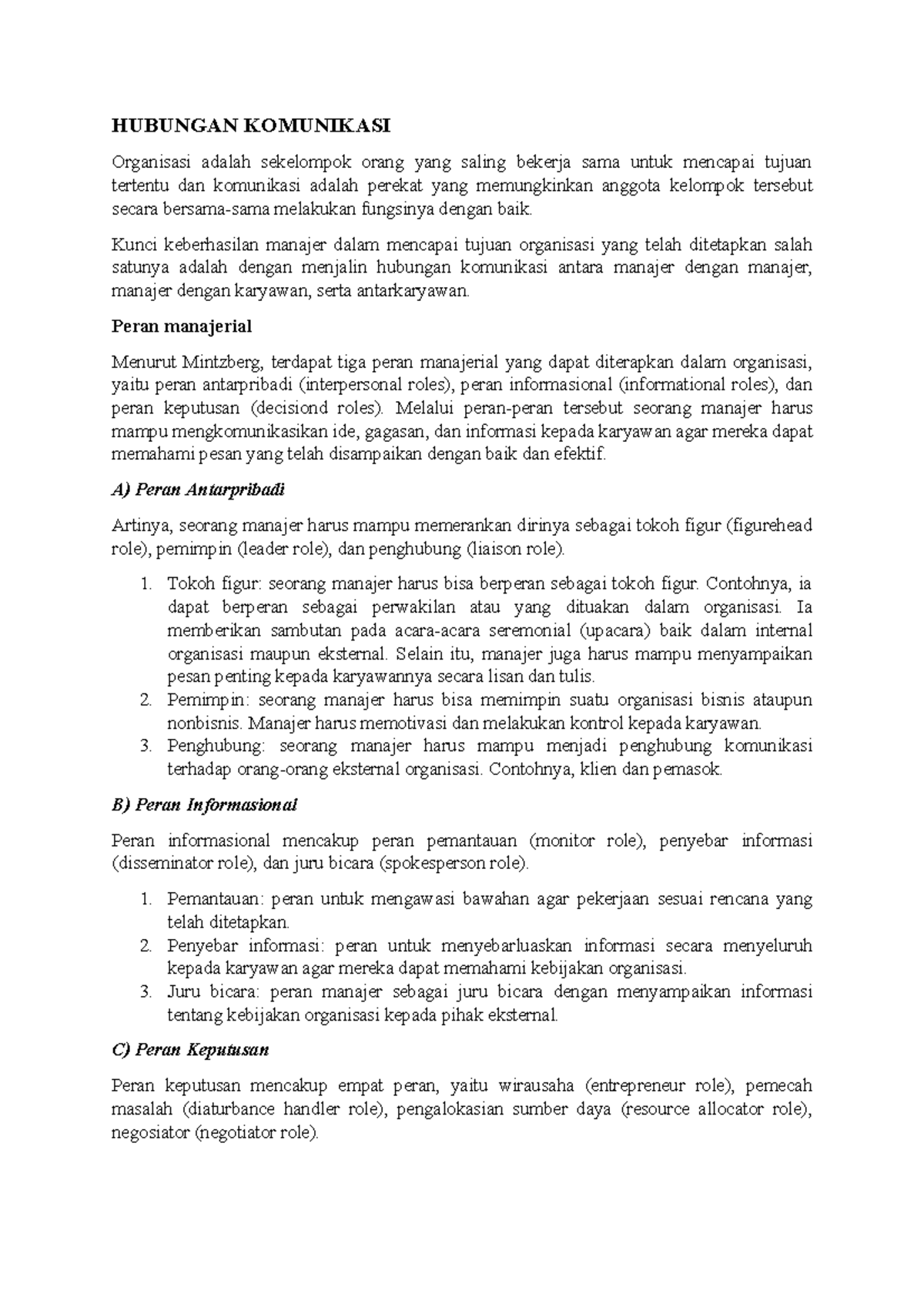 Komunikasi dalam Organisasi Bab 3 - HUBUNGAN KOMUNIKASI Organisasi ...