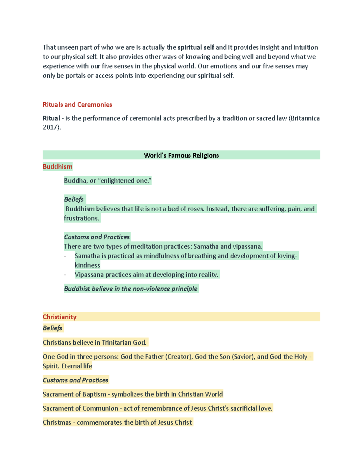 Spiritual self (religion) - That unseen part of who we are is actually ...