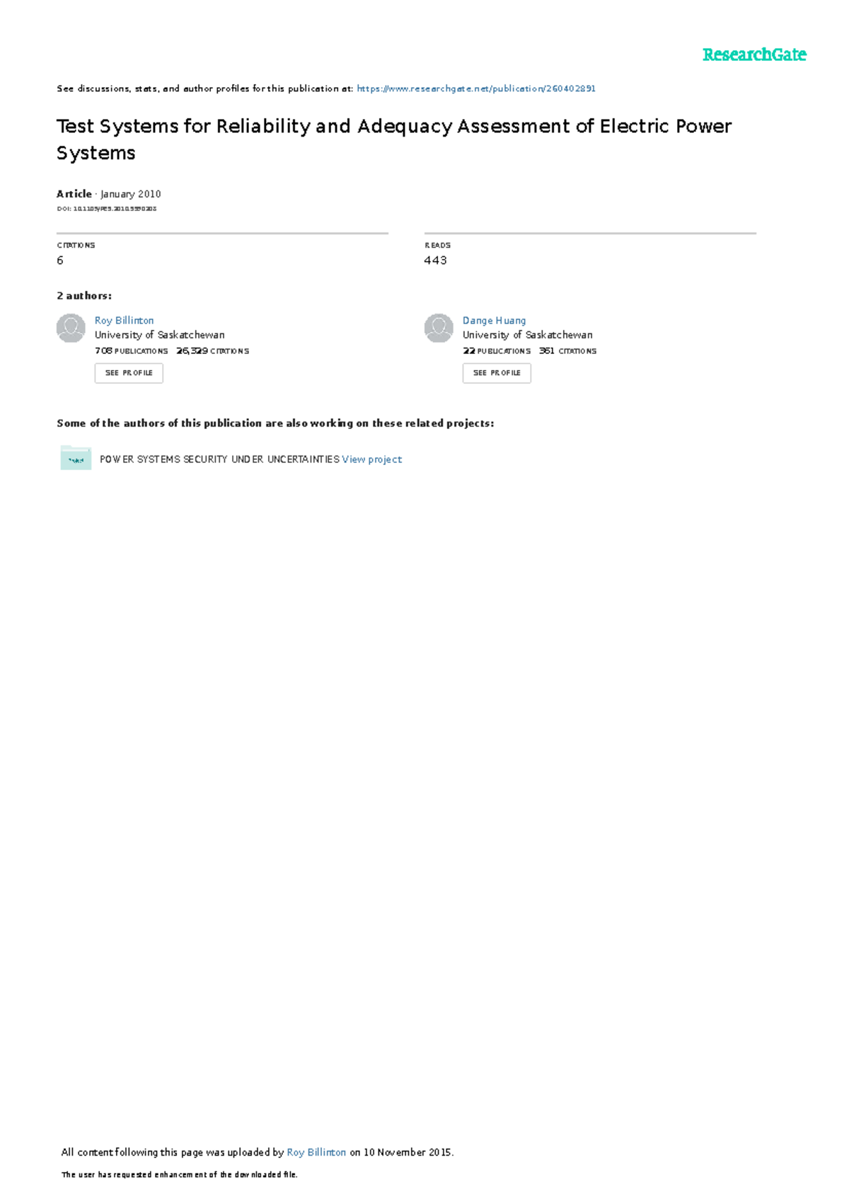 Research Paper on Test Systems for Reliability and its Assessment ...