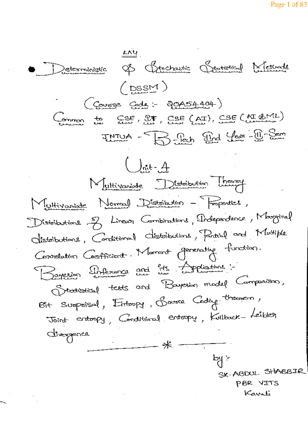 DSSM UNIT 4 Material 1 - Dssm 4 - LAY eterminigthe Q tochoate atastc ...