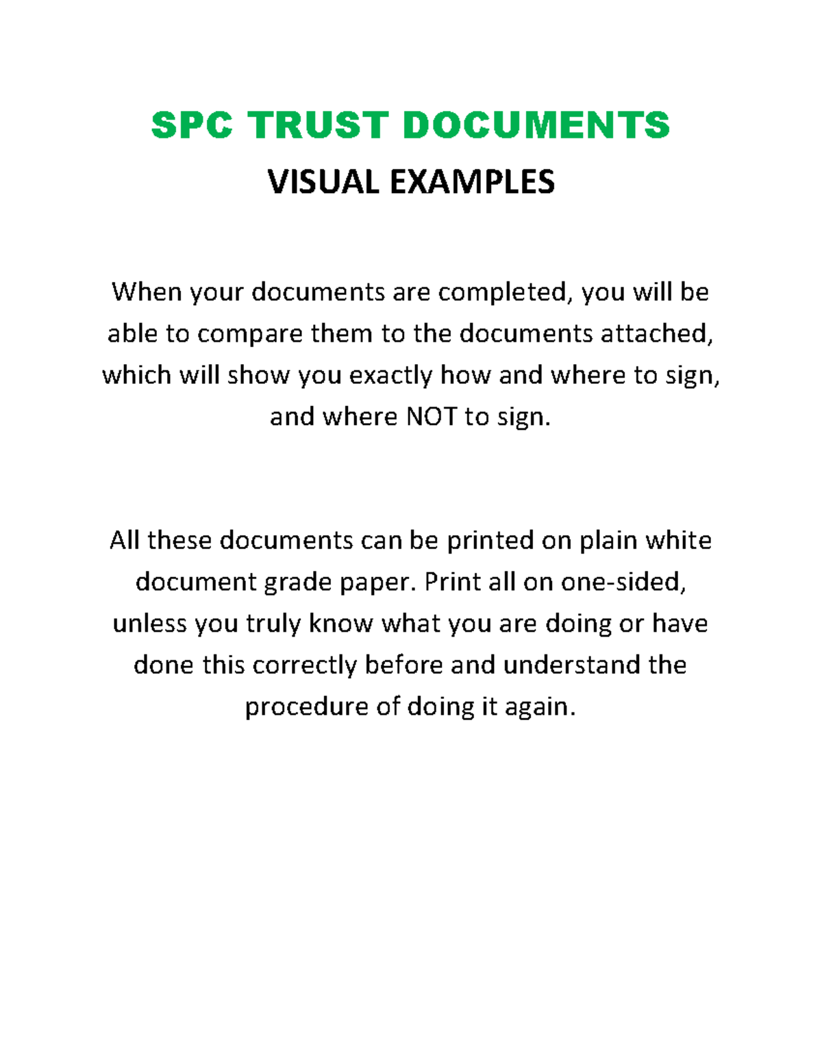STEP 1 SPC- Trust Signatures Visual - SPC TRUST DOCUMENTS VISUAL ...