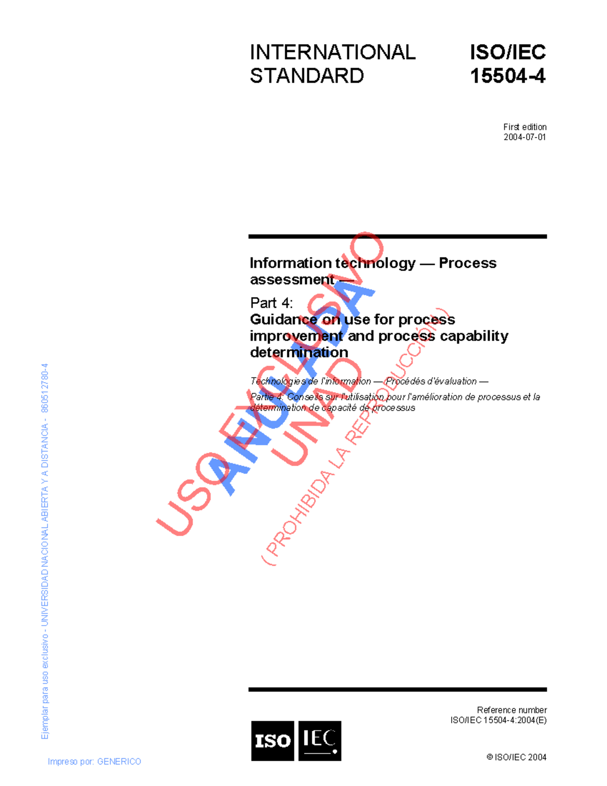ISO15504-2004-4 - Verificación y validación de software - ANULADA ...