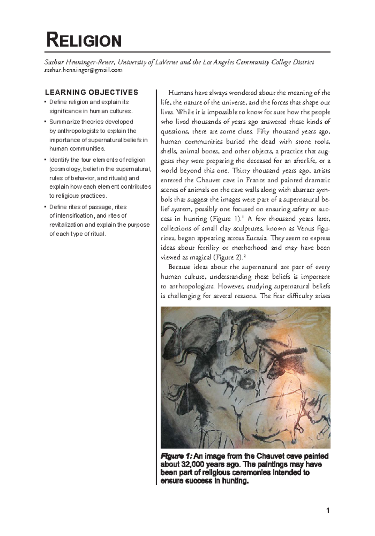 Perspectives OER Textbook Section 11 religion - 1 Humans have always ...
