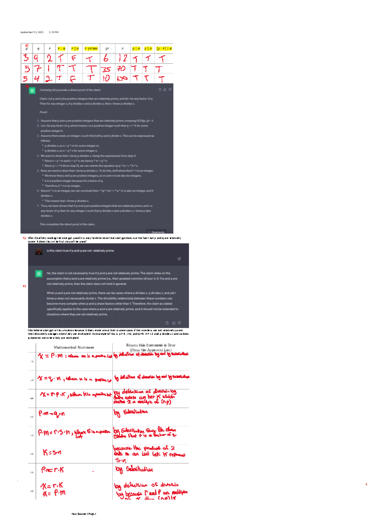 PS2 - Problem Set 2 - a) b) After Carefully reading the chat gpt proof ...
