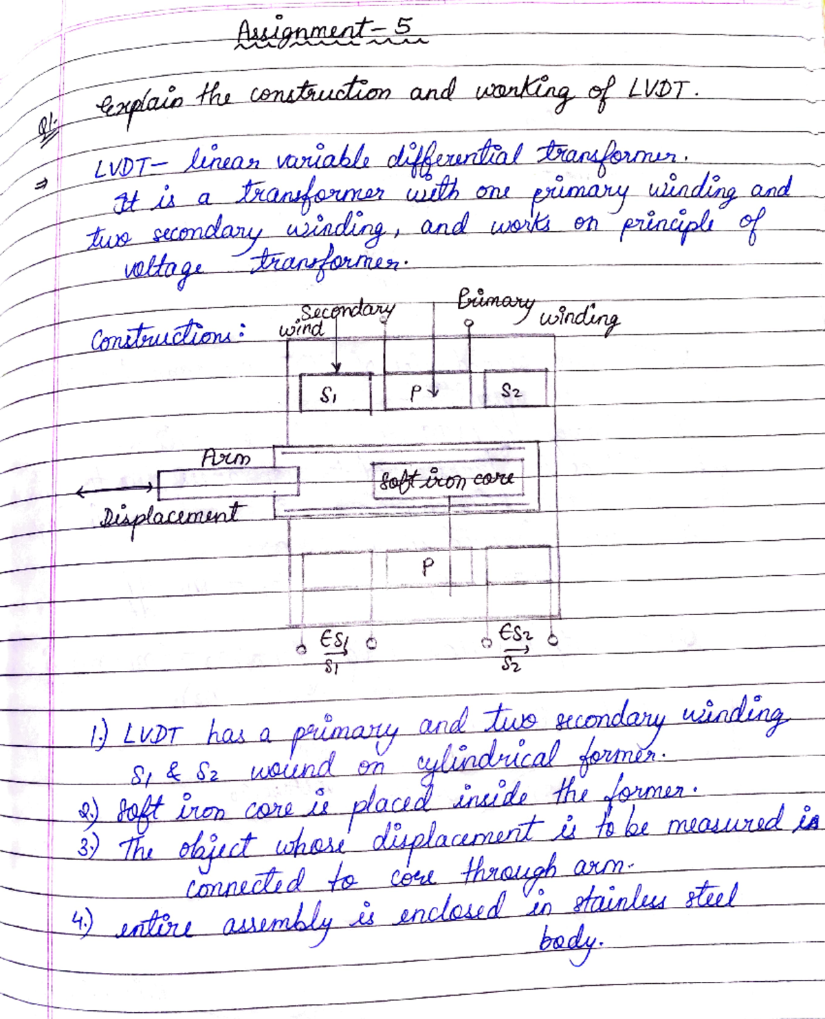 BXE assignment 5 - Aigneat Hhu conitiustin and wanking ef LVDT LQT- luan saniabla dleuial ...