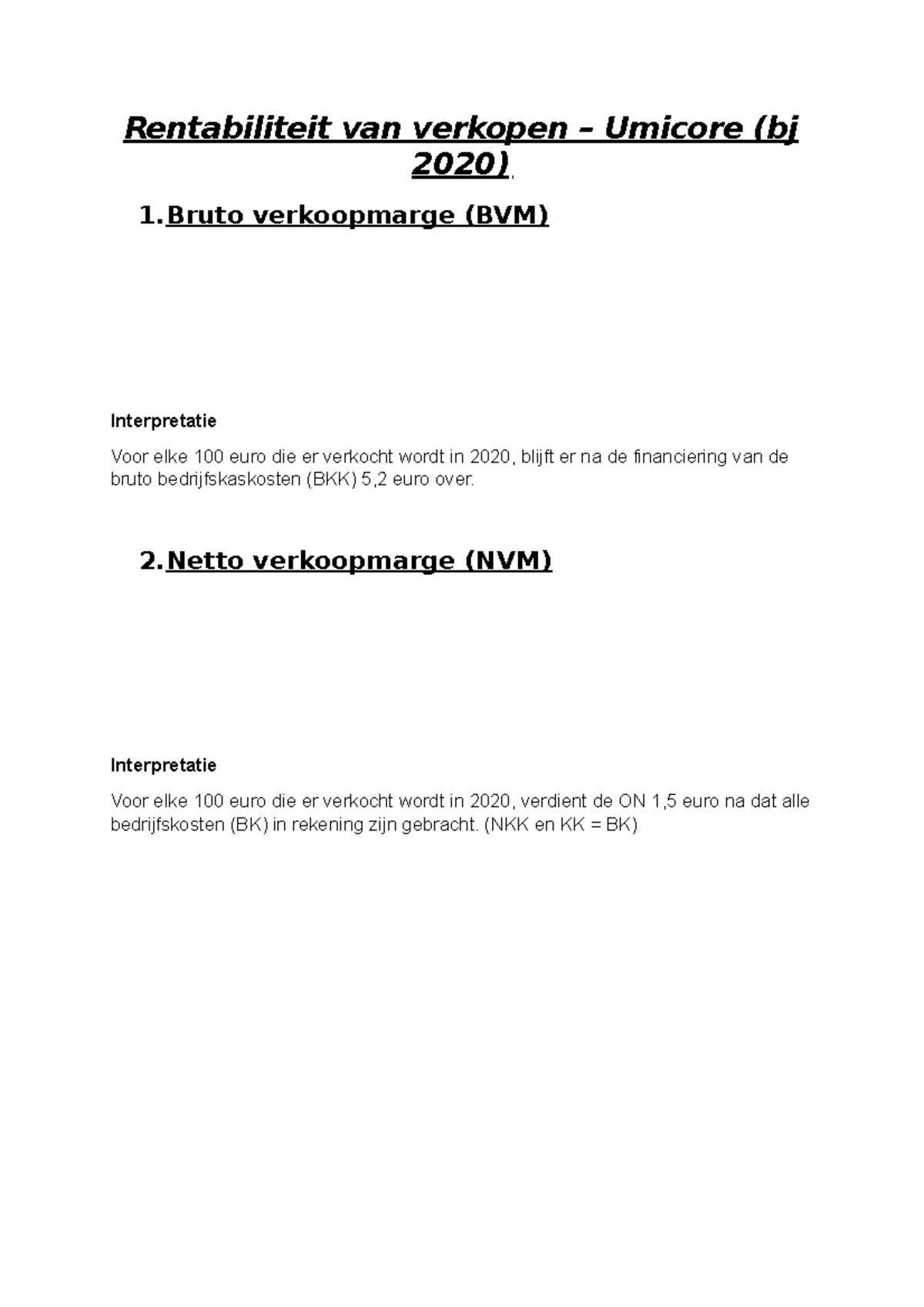 3-Rentabiliteit verkopen - BVM en NVM - Rentabiliteit van verkopen ...