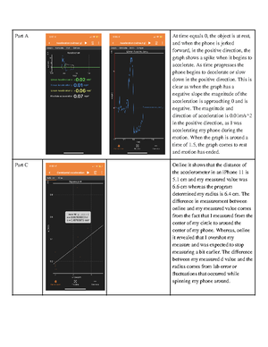 PHYS1300 Lab #1 - Finished Lab assignment - PHYS1300 Lab Relate the ...