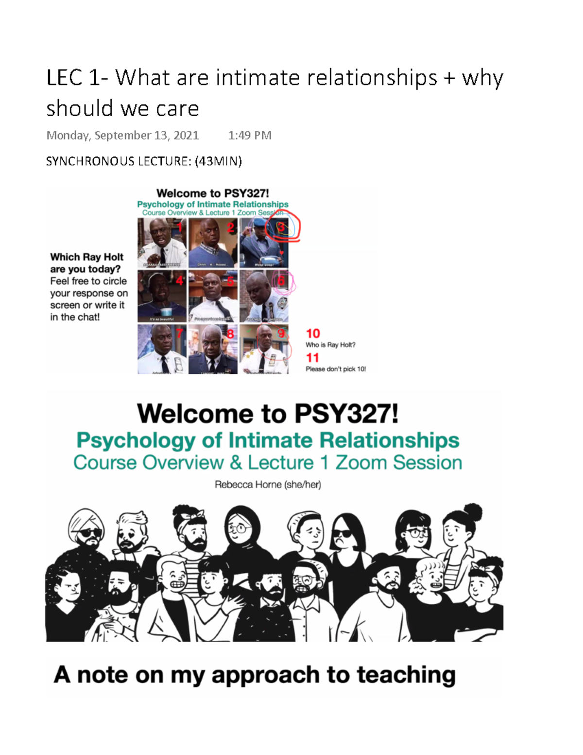 LEC 1- What are intimate relationships + why should we care - ... Why ...
