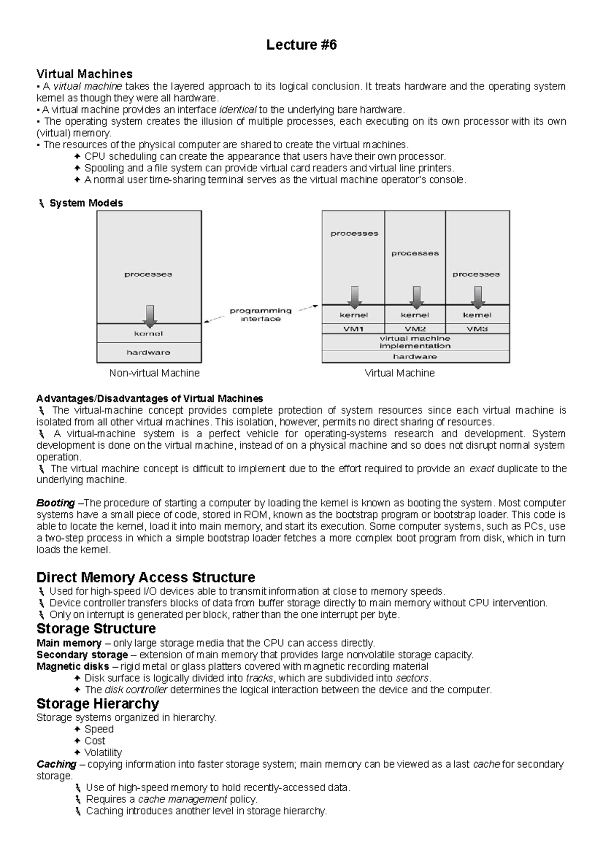 Virtual Machines - Lecture Virtual Machines A virtual machine takes the ...