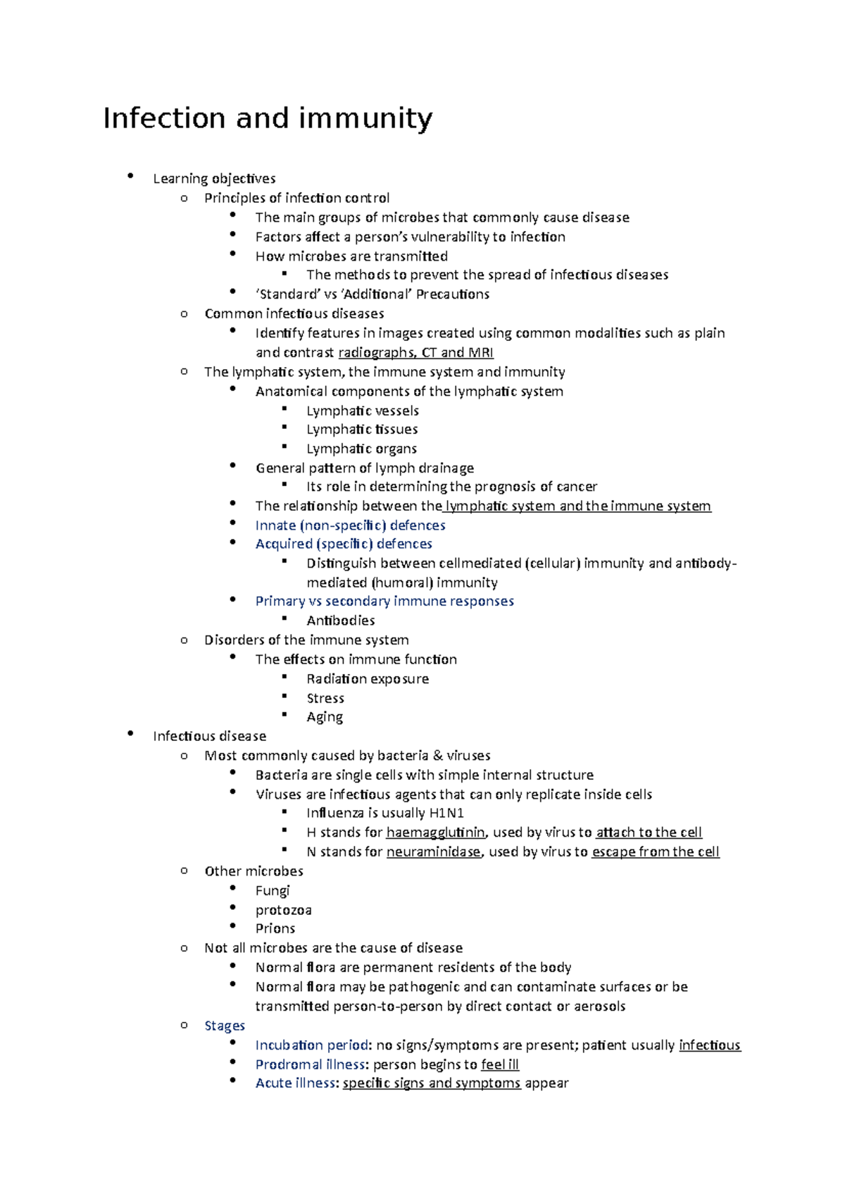 Infection and immunity - subclinical infections Recovery phase Immune ...