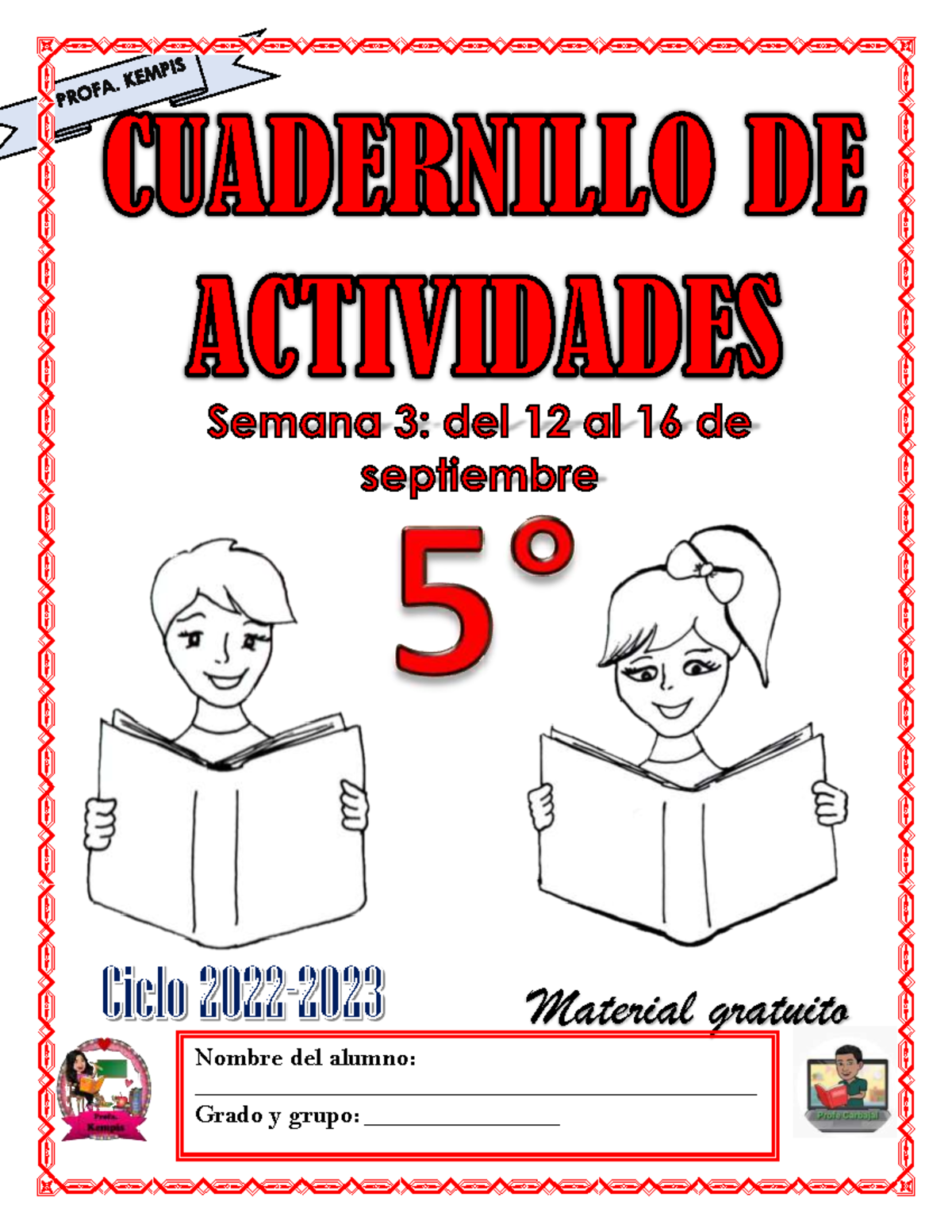 5° S3 Cuadernillo de actividades (anexos) Profa Kempis - Material gratuito Nombre del alumno ...