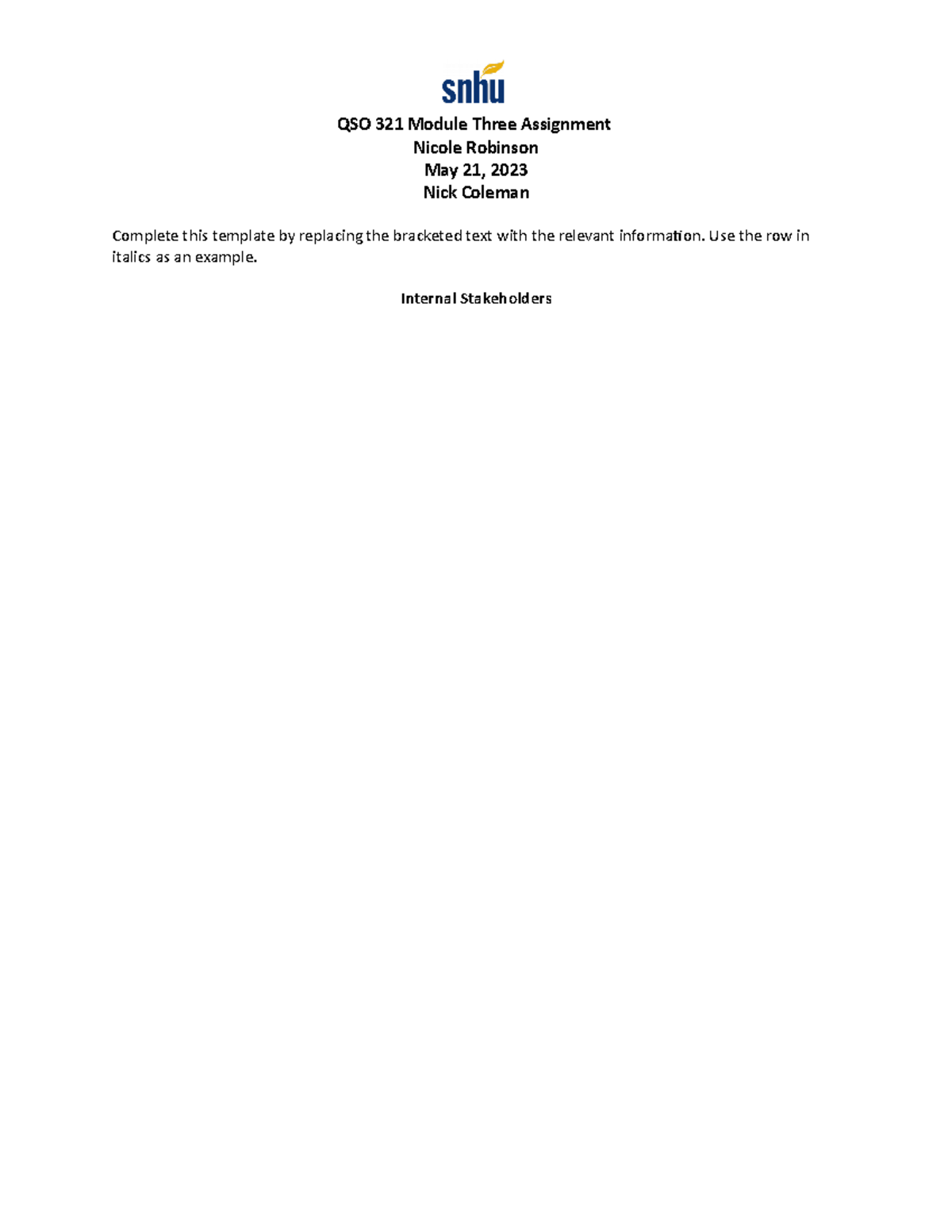 QSO 321 Module Three Assignment Template - QSO 321 Module Three ...