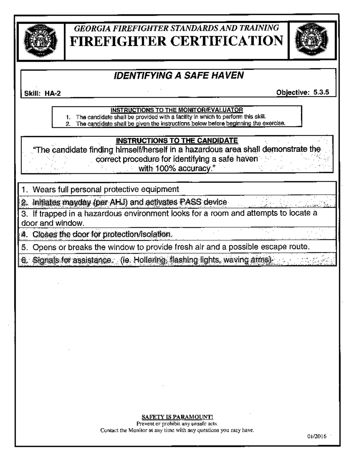 Ha-2 - Fire Science - GEORGIA FIREFIGHTER STANDARDS AND TRAINING ...