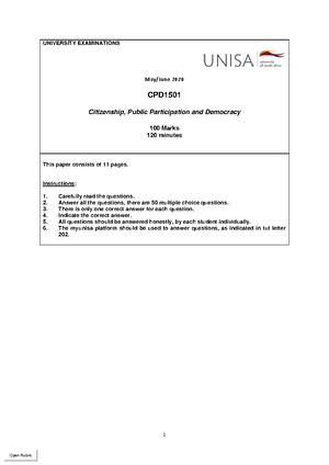 CPD1501- Summaries for 2021 - CPD1501 - Unisa - Studocu
