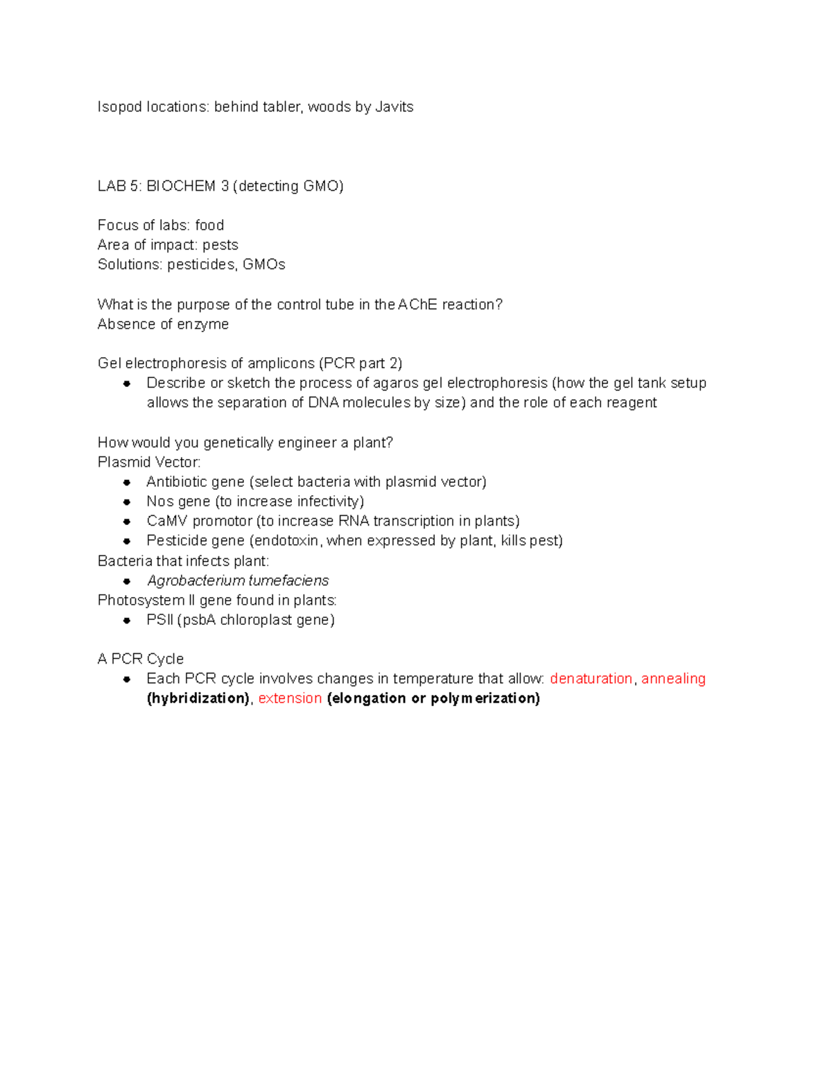 Lab 5 recitation - Isopod locations: behind tabler, woods by Javits LAB ...