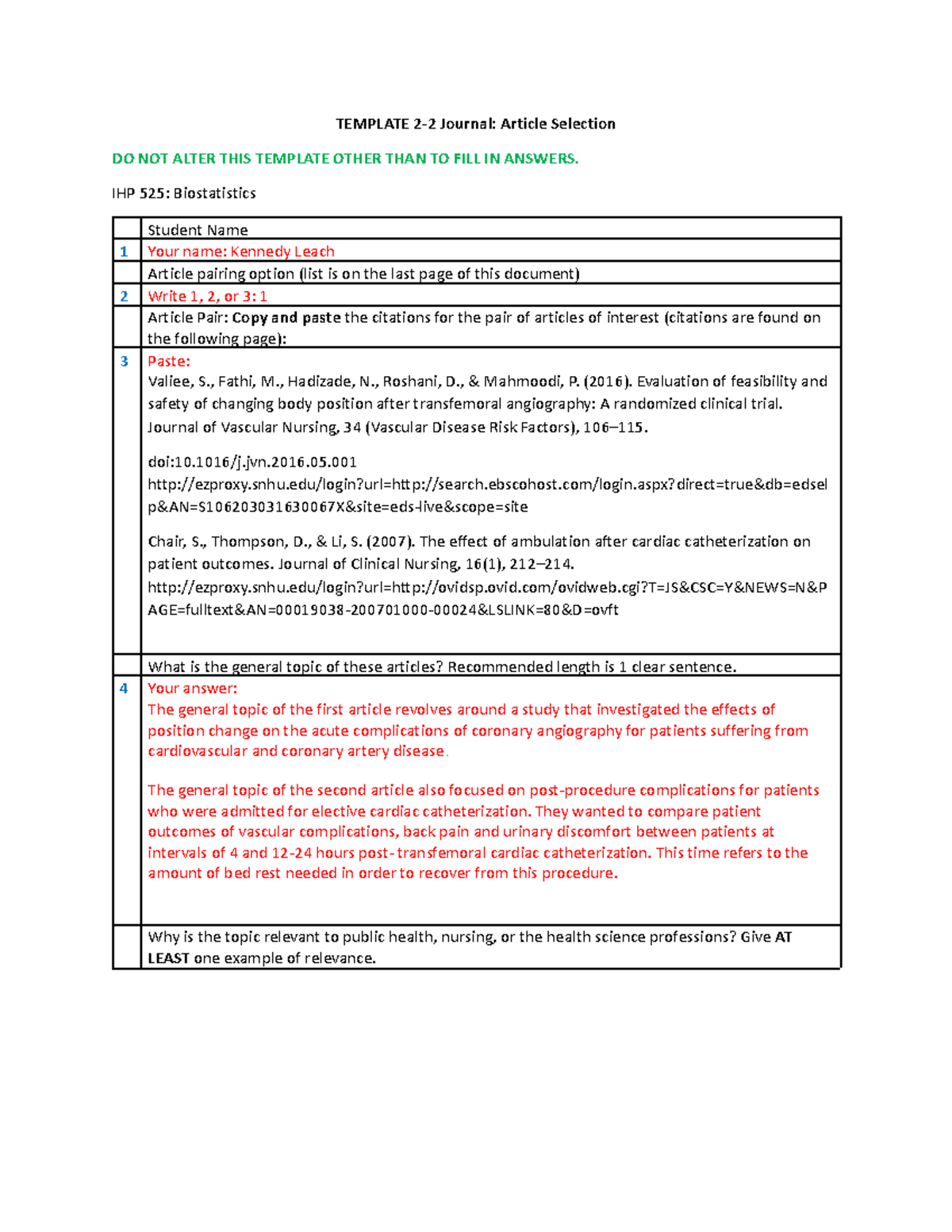 2-2 Select Articles Template 1.docx - TEMPLATE 2-2 Journal: Article Selection DO NOT ALTER THIS ...